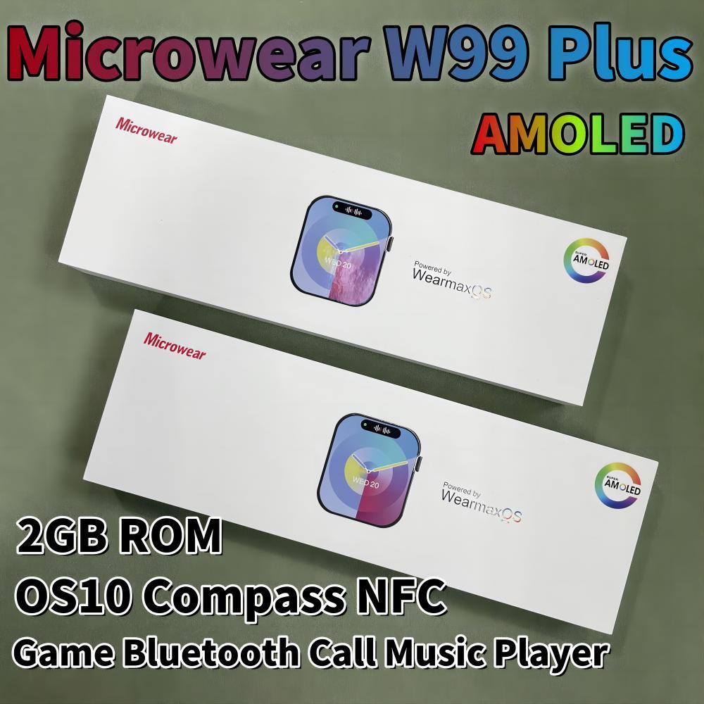 W99 Plus 2GB ROM AMOLED smartwatch Wearmax OS10 ChatGPT Dynamic Compass Island NFC Call W99 ...