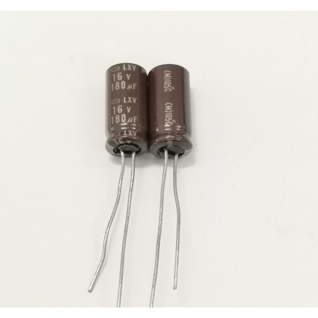5 Pcs Nipponchemi-Con , 180 Uf 16v 105 ° C , Capacitor Radial , 6mm x ...