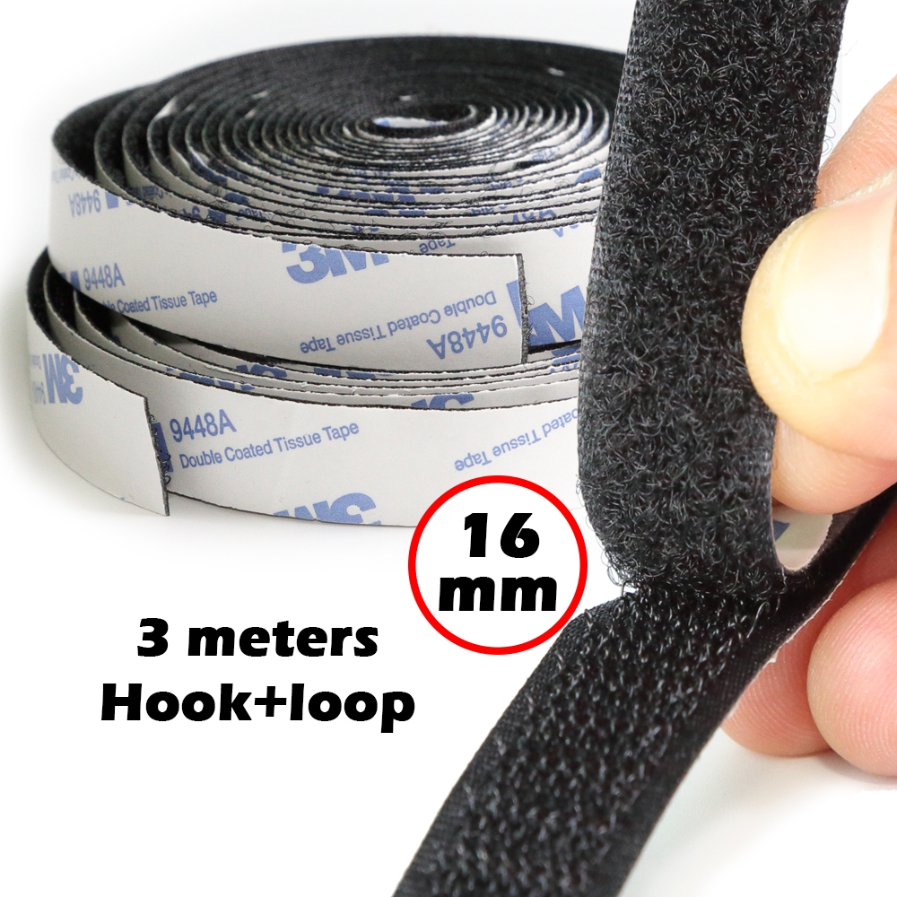 16mm Em Largura Fita De Velcro Autocolante Forte Para Casa Vivo 3metros ...