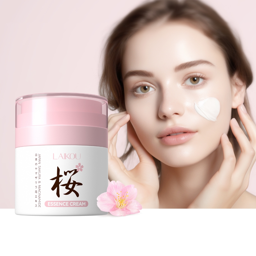 LAIKOU Sakura Niacinamida Essência Creme Hidratante Linhas Finas Profundamente Anti-Idade ...