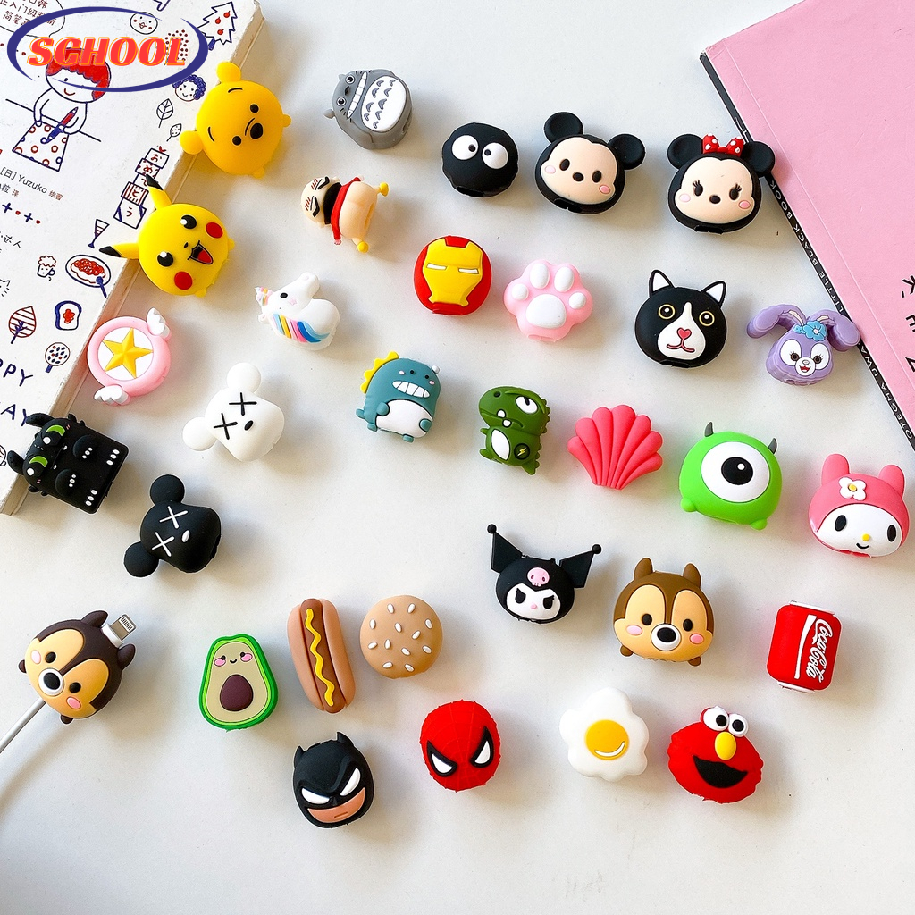 Protetor de Cabo iPhone e Android - Cable Bite Personagens | Shopee Brasil