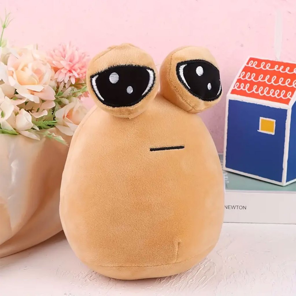 Brinquedo de Ano Novo Alienígena POU Plush Toy, Boneca de Pelúcia para ...