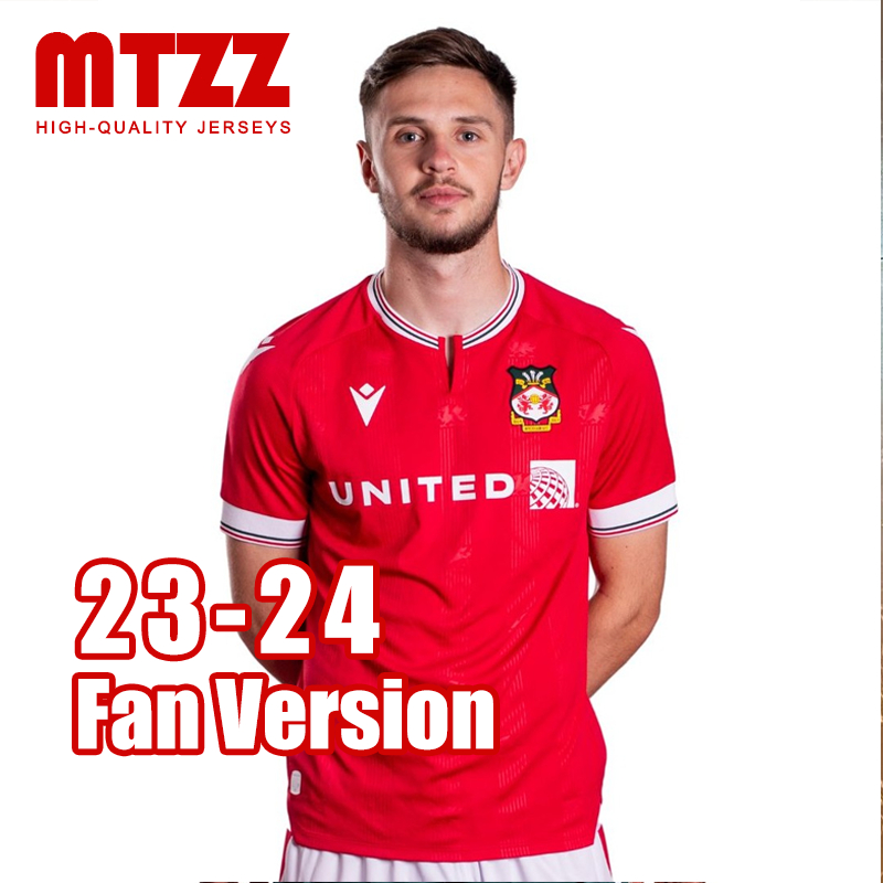 MTZZ 23-24 Wrexham Jersey Home Longe De Casa Uniforme De Futebol Do Terceiro Homem Personalizado ...