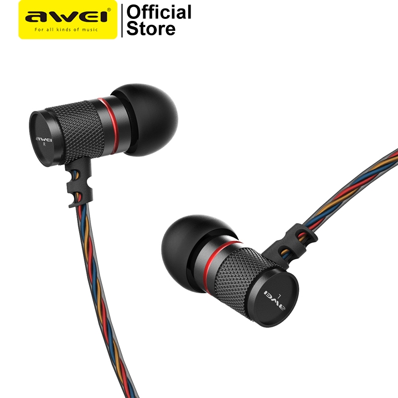 Awei ES-660i Ruído Cancelando Fone De Ouvido Com Fio Microfone Intra ...