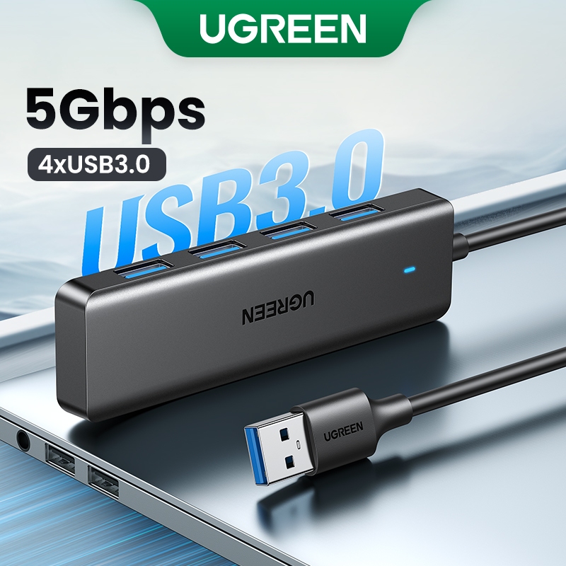 UGREEN USB 3.0 Hub 4 Portas A Splitter Ultra-Slim Expansor Para Teclado ...