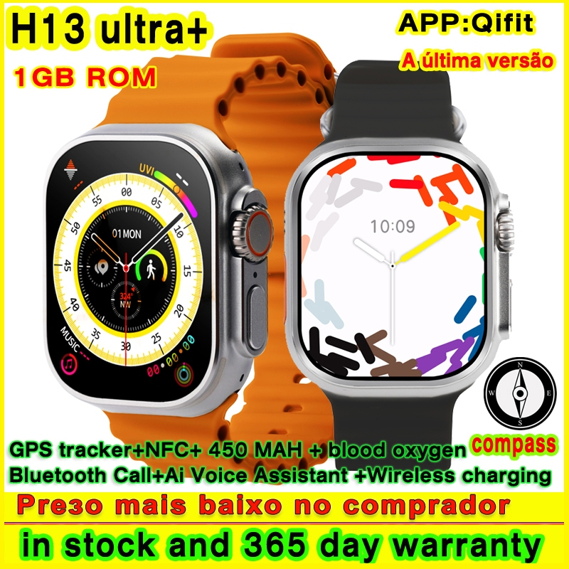 H13 Ultra + Relógio Inteligente Série 49mm Bluetooth Chamada NFC ...