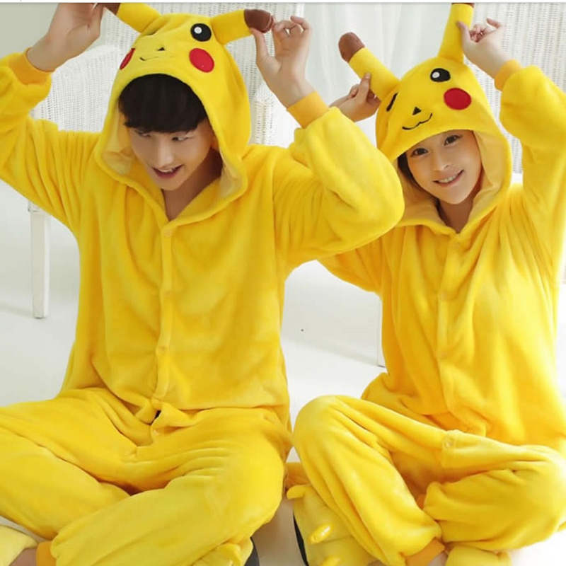 Pikachu Unisex Pijama Unisexo Pijamas Vestidos De Dormir Espessos Noite ...