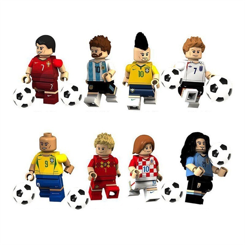 Kit 8 Estrelas da Copa do Mundo Conjunto de Blocos de Construção de ...