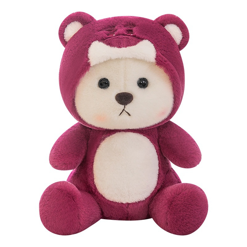 Lena Bear, Urso De Morango, Urso De Pelúcia com Capuz, Transformation ...