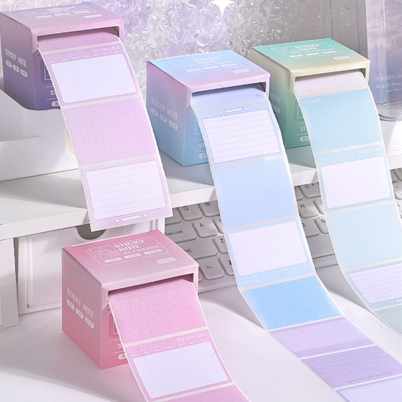 256Pcs Creative Gradient Color Pull-out Sticky Notes Autocolantes Multi ...