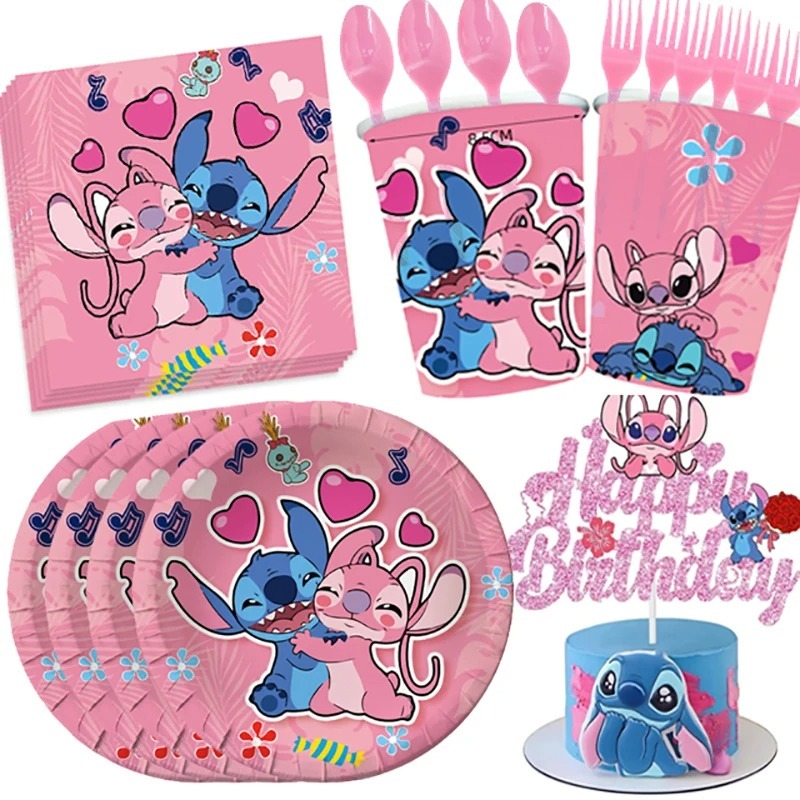 Lilo & Stitch Decorações De Aniversário Copos De Papel De Meninas Rosa ...