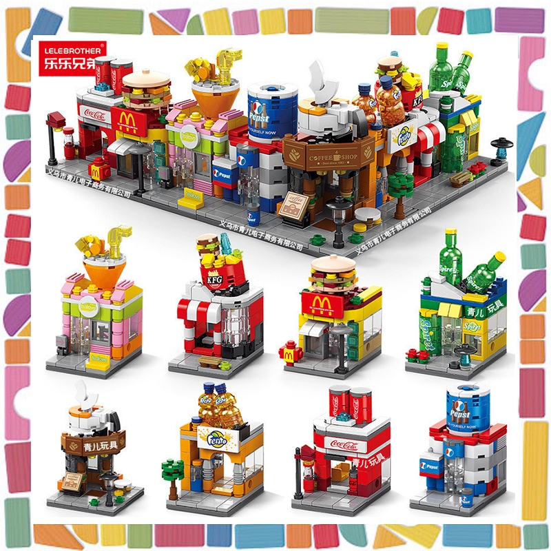 Lego Mini Street View Assembly City Building Model Miniaturas De Partículas Blocos Educacionais ...