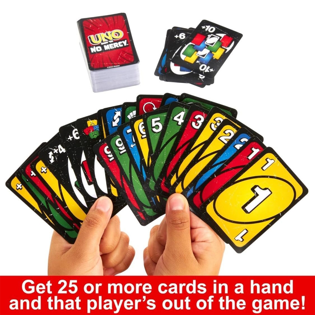 Mattel Games UNO Show'em No Mercy Card Game for Kids , Adults & Family ...