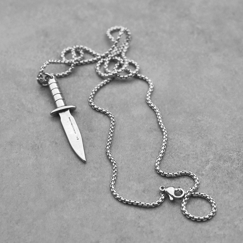 Punk dagger ShapePendant Necklace for Men Faca De Aço Inoxidável ...