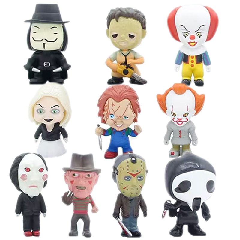 Boneco Chucky Pennywise Ghostface Miniatura Figuras V for Vendetta ...