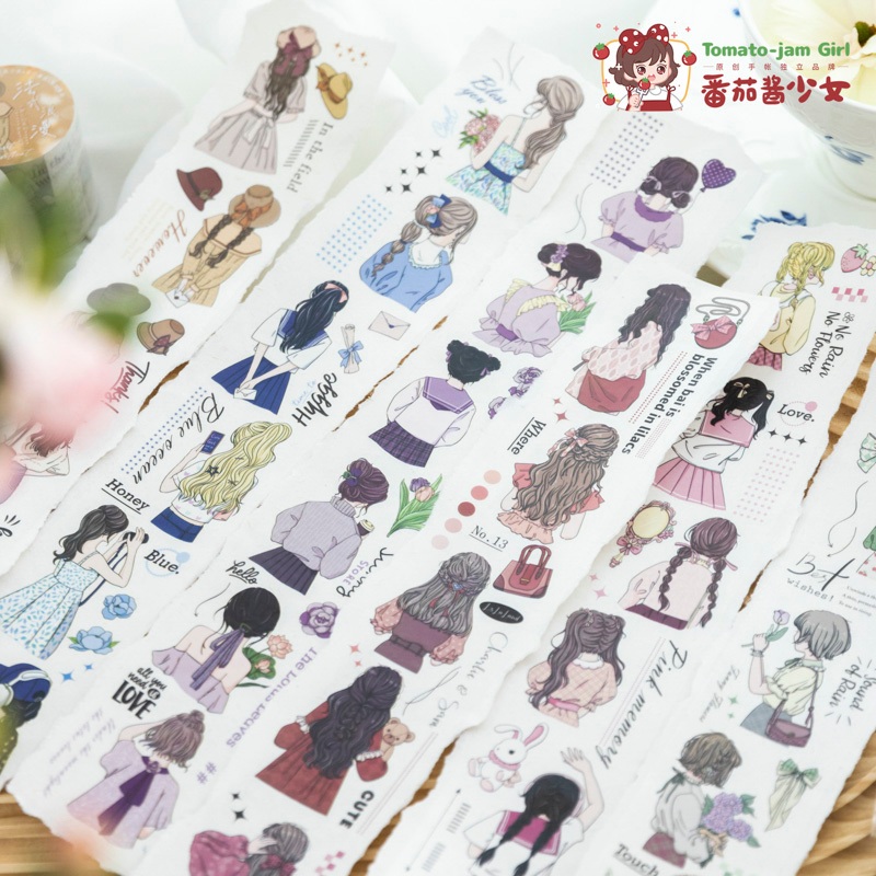 Mr. Paper 200cm/Rolo Fita PET À Prova D'água Estilo Literário Suave Temática Para Garota Pintada ...