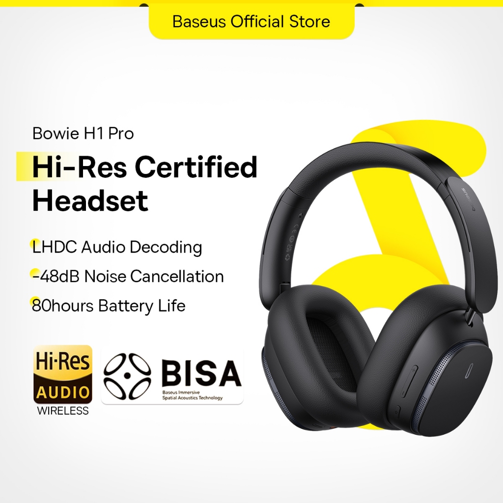 Baseus H1 Pro Fone De Ouvido Sem Fio Híbrido-48dB Cancelamento Ativo De Ruído Bluetooth Código ...