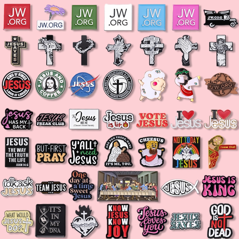 52 Estilos De Jesus Cartoon Broches JW.ORG Jehovah's Witnesses Mochila ...