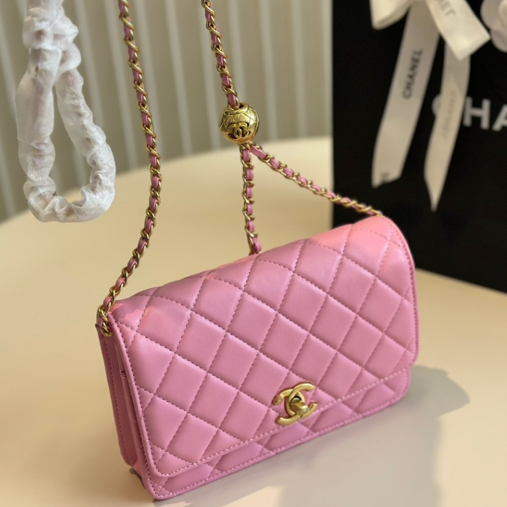 A Nova Carteira De Couro Da Chanel WOC Para Bolsa Feminina Com Corrente ...