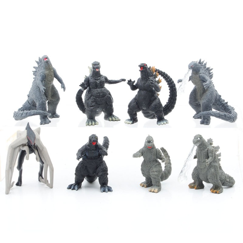 8Pcs/Set 5cm Filme Godzilla : Rei Dos Monstros Figura Muto Gojira ...