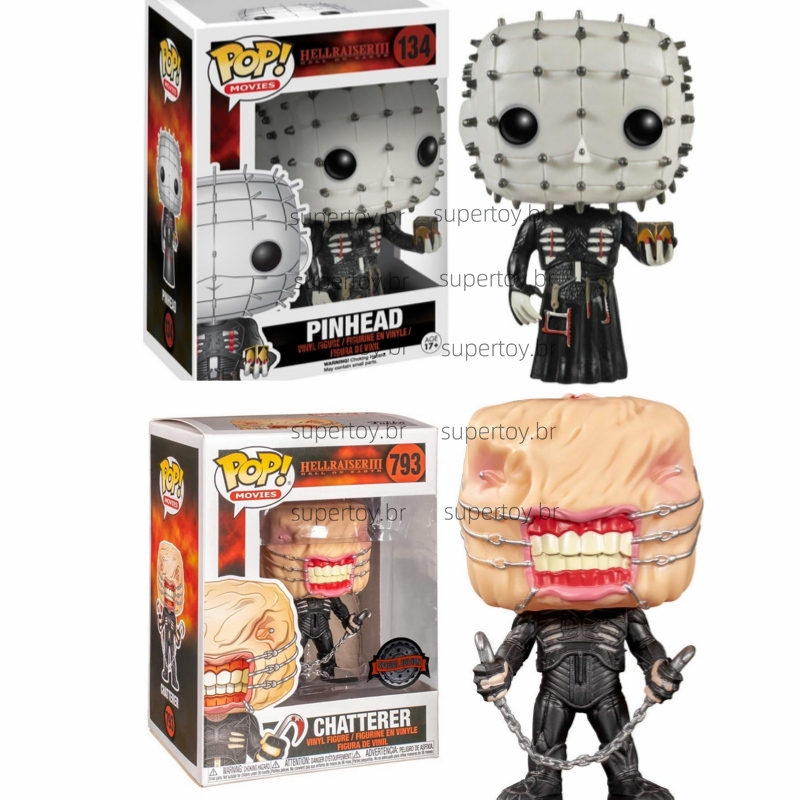 Funko Pop Movies : Hellraiser III - Pinhead 134 Chatterer 793 Vinil ...
