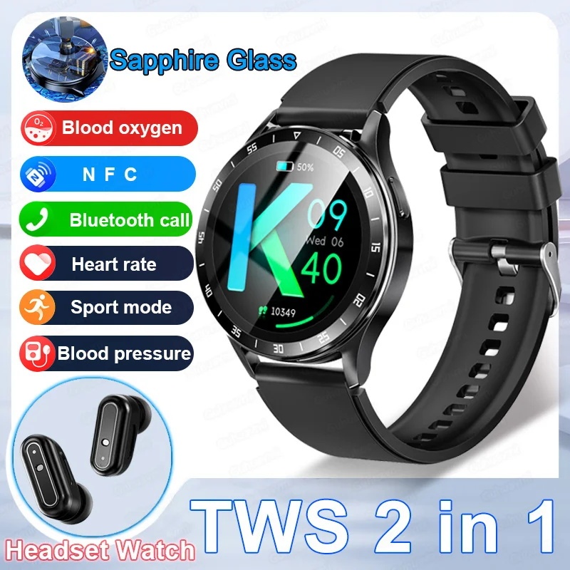 Novo X10 NFC Headset Smart Watch TWS Dois Em Um Fone De Ouvido ...