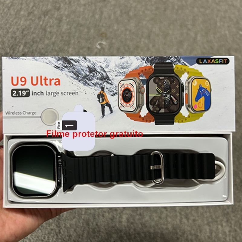 Smartwatch U9 Ultra IP67 2.19 Tela HD 49mm BT Chamada Frequência ...
