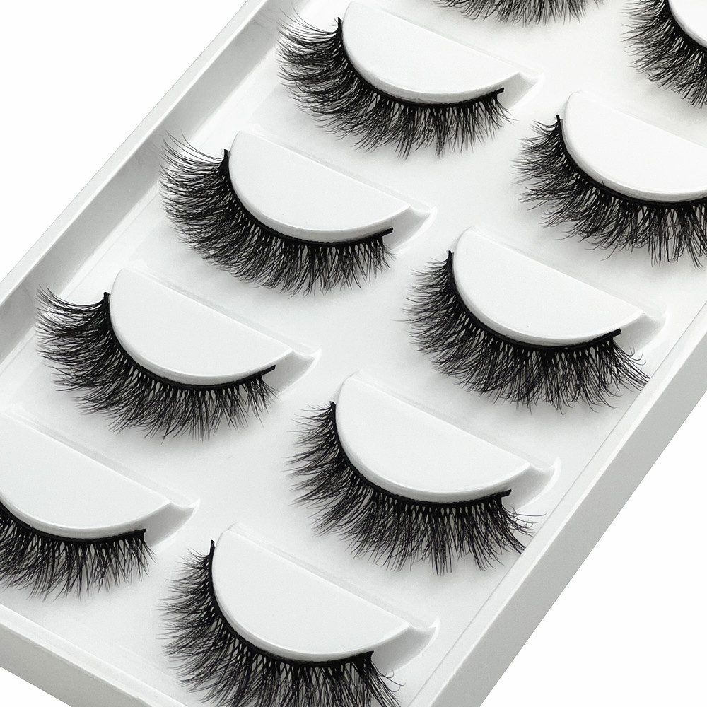 5 Pares 3d Cílios Falsos Cílios Naturais 3d H13 G800 G803 G806 E01 E05 E06 E08 | Shopee Brasil