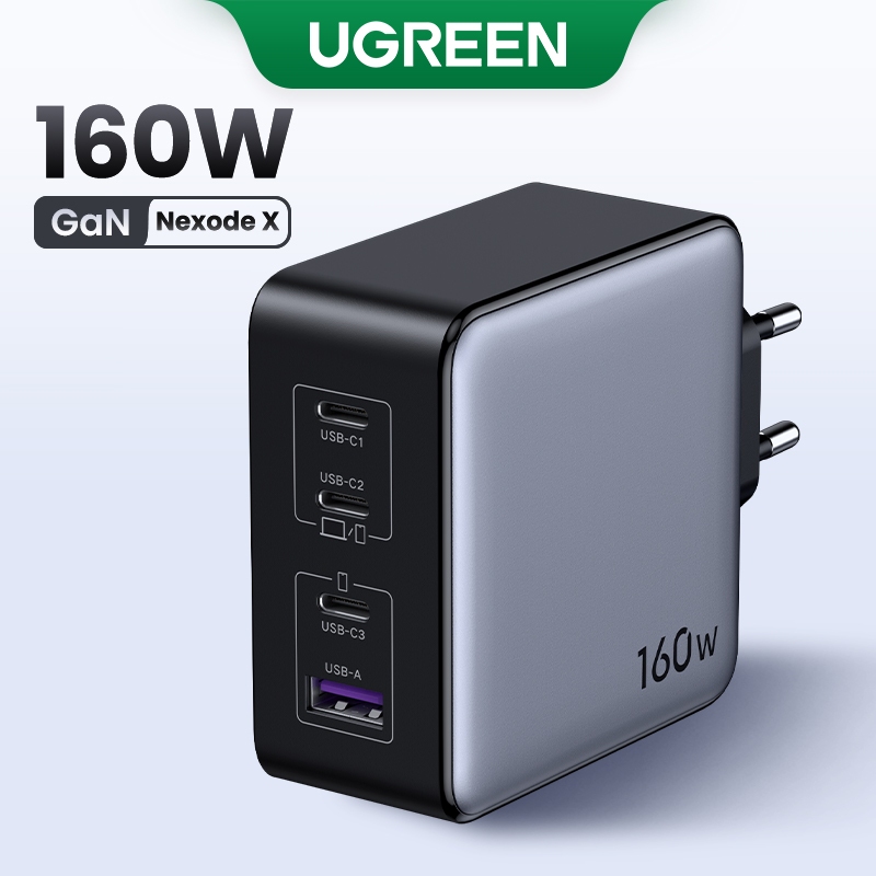 UGREEN Carregador Rápido PD3.1 3C 1A 4 Em 1 Novo Nexode X Seriers QC4.0 3.0 Para Macbook Pro USB ...