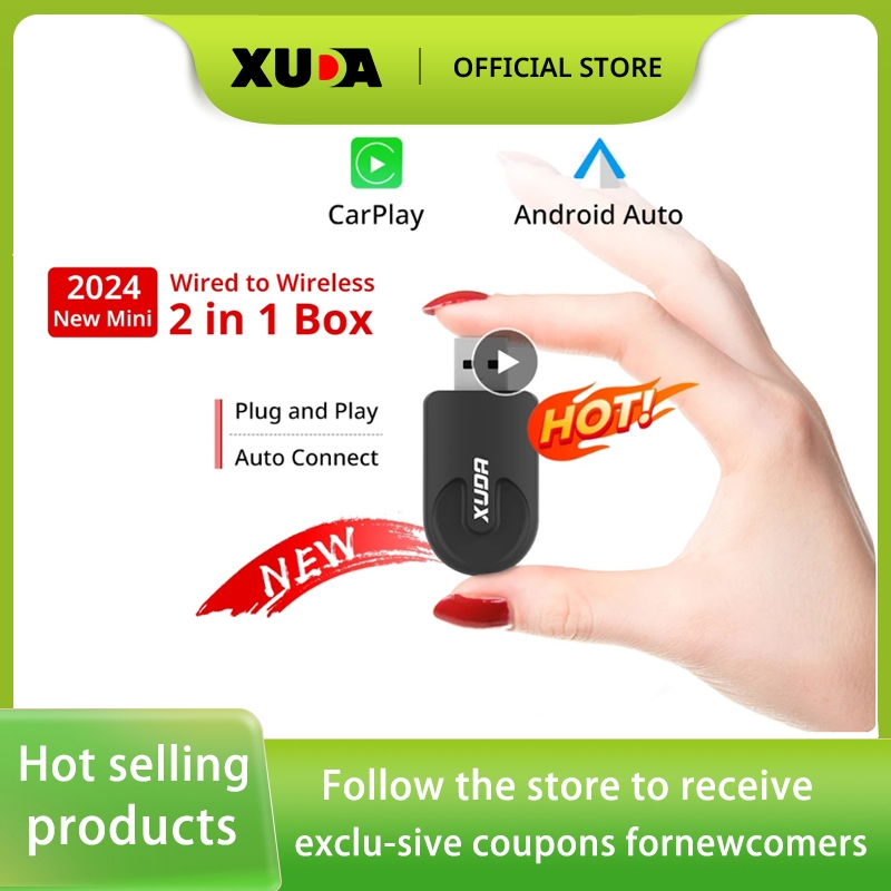 XUDA Mini AI Box 2 Em 1 Plug And Play Compatível Com 99 % De Carros Fio Para Carplay & Android ...