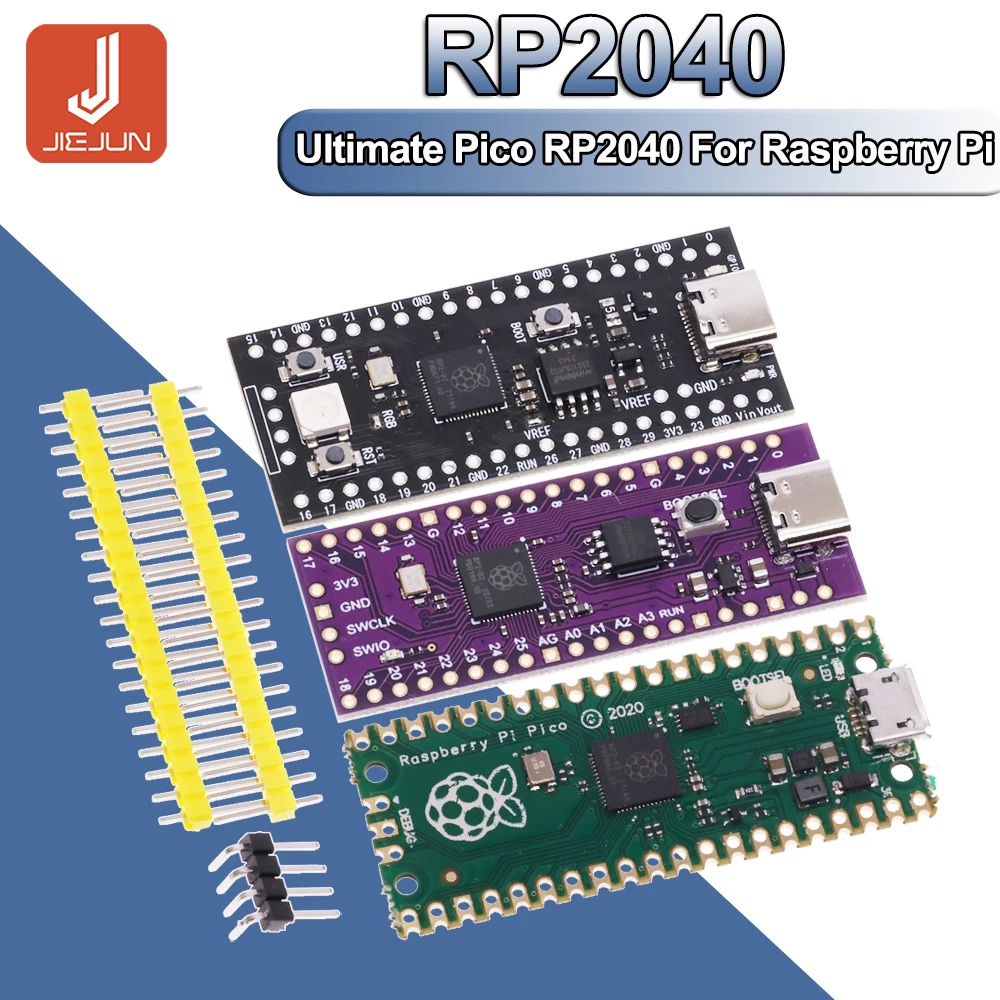 Placa De Desenvolvimento Raspberry Pi Pico TYPE-C Microcontrolador De Alto Desempenho 128Mbit 4M ...