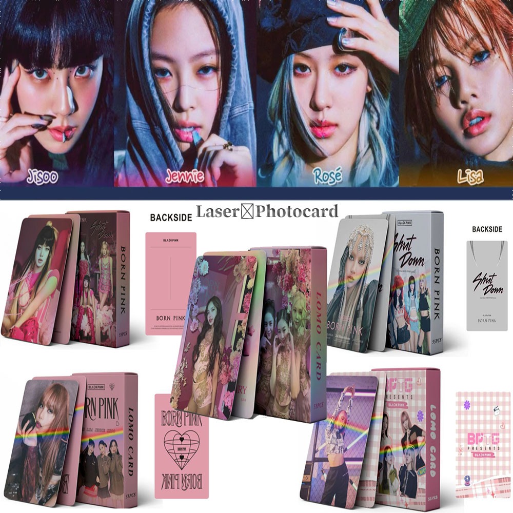 Pronto Estoque55 Pçs/set BPINK BP Laser Photocard LISA JENNIE ROSE ...