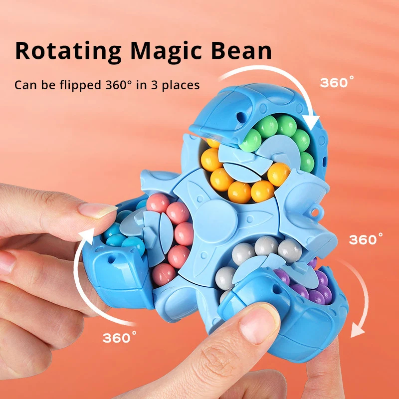 Giroscópio Azul De Seis Lados Rotativo Rubik Cube Magic Bean Puzzle Descompacting Brainpower ...
