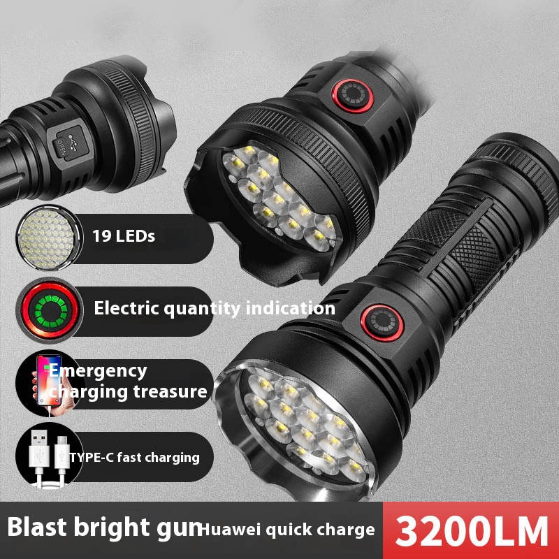 W5201-1 Mini Lanterna De Luz Forte LED Com 3 Modos De Escurecimento ...