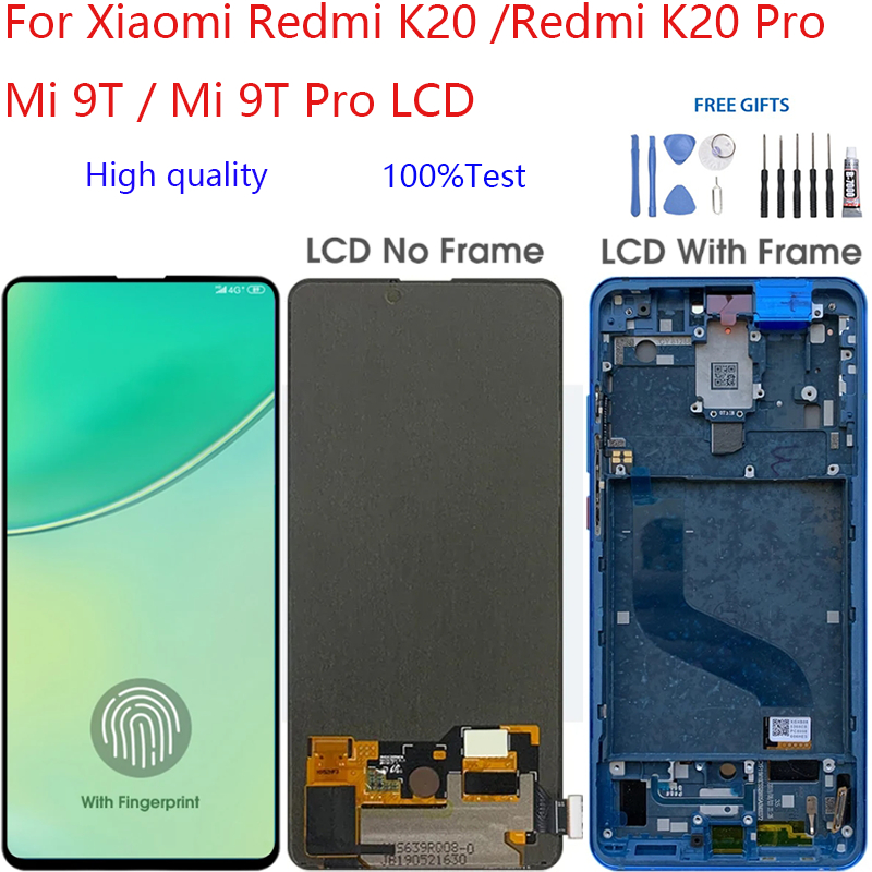 Para Xiaomi Redmi K20/Pro Mi 9T/Tela LCD De Toque Do Conjunto Digitalizador Painel E Completa ...