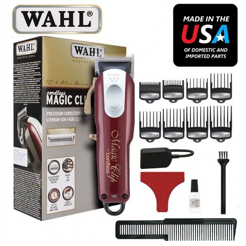 Máquina De Cortar Cabelo Sem Fio Profissional 5 Estrelas Magic Clip ...