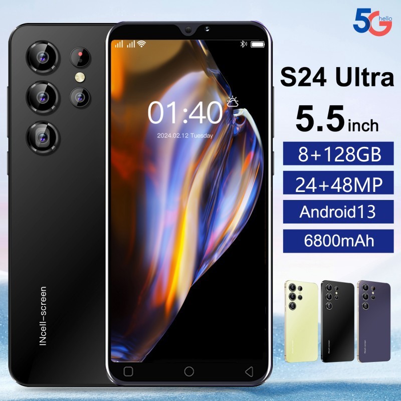 Celular Android S24ultra Smartphone 5,5 Polegadas 8GB + 128GB Celular ...