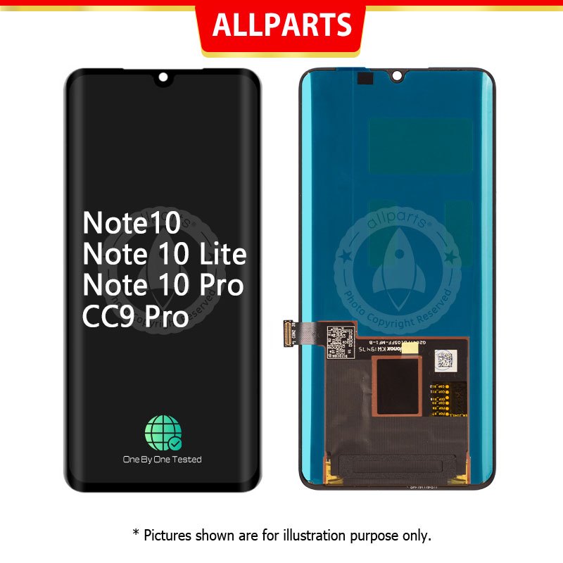 Tela Frontal Display AMOLED com Biometria Para XIAOMI Mi Note 10 Lite Pro Cc9 Touch LCD | Shopee ...