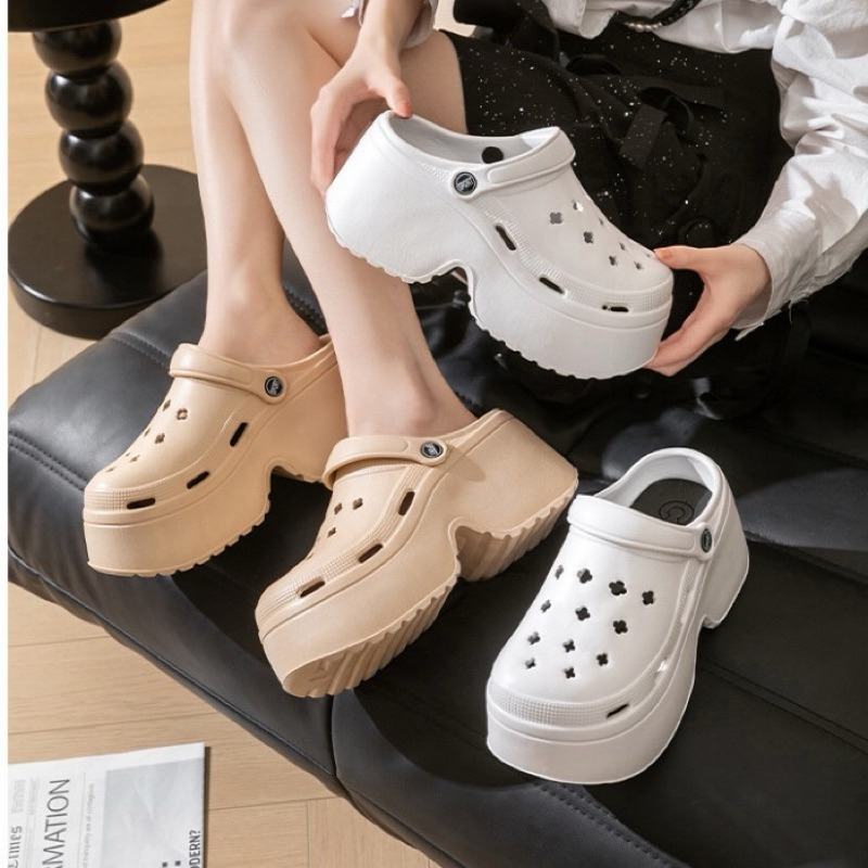[24 Horas De Entrega] 2024 Novos Crocs De 9cm , Fundo Grosso , Oco ...