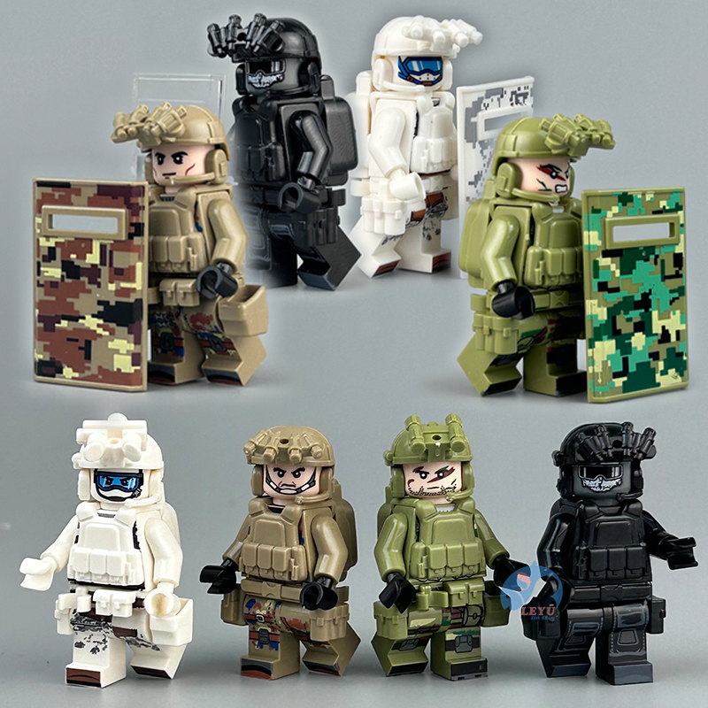 8pcs/set Brinquedos De Blocos De Construção De Army Soldados-Miniatura ...