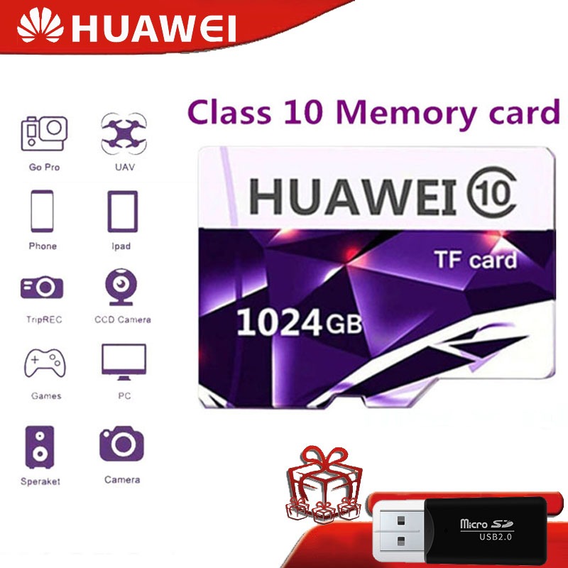 Cartão Huawei TF, 512GB, 256GB, Cartão Micro TF Mini SD Full HD, 8GB ...