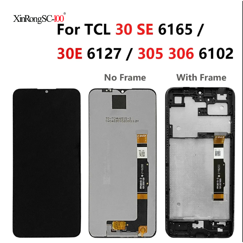 Original Para TCL 30 SE 30SE LCD 6165H 6165A 6165A1 Digitalizador De Tela Sensível Ao Toque 30E ...