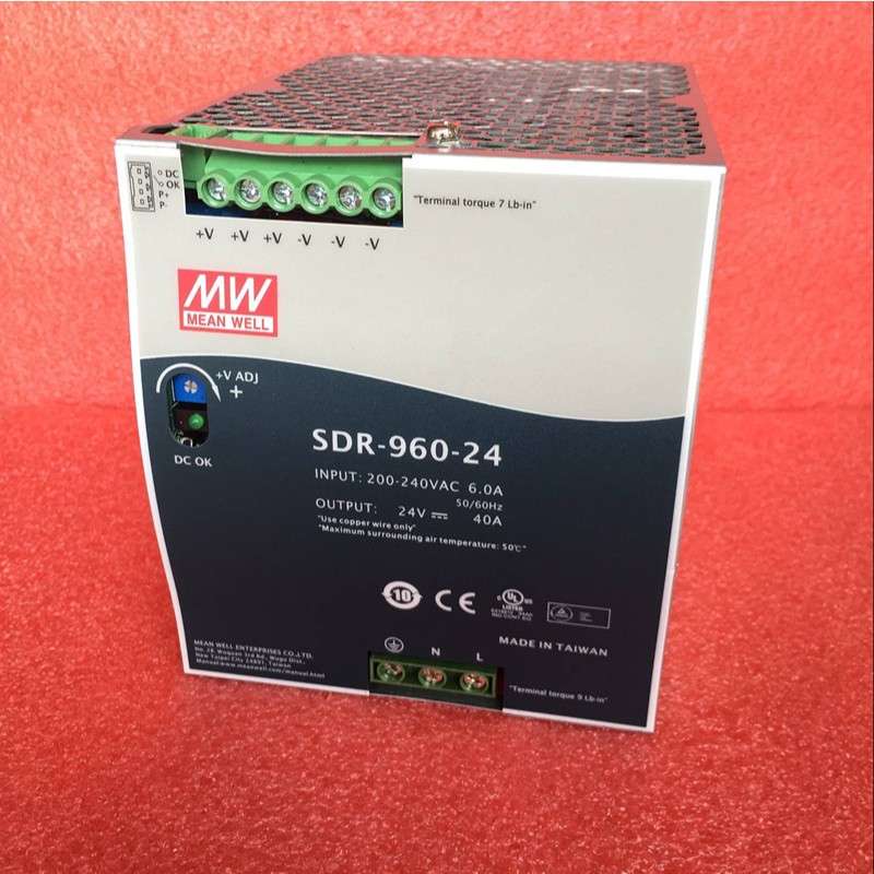 MEAN WELL SDR-960 Série-24 48 960W Trilho Guia industrial Simples Com ...