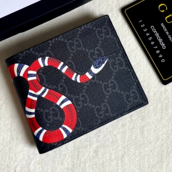 Gucci original Autêntico Padrão De Carteira Dobrável Masculina ...