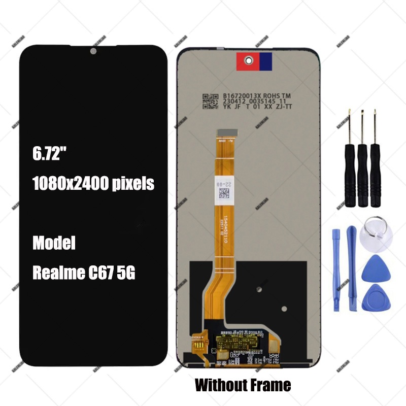 Para Realme C67 C65 C71 C75X C75 4G 5G Display LCD Tela De Toque ...
