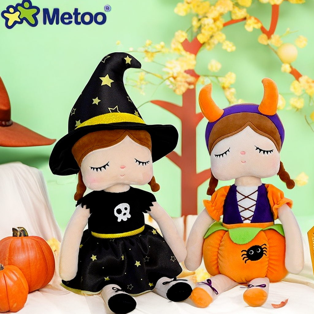 METOO 10,5 polegadas sentado boneca de halloween Angela, brinquedos de ...