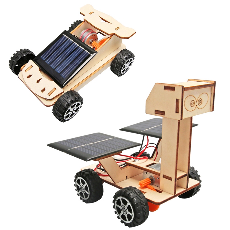 Novo 3D Wooden Puzzle DIY Assembled Solar Powered Car Science Kit ...