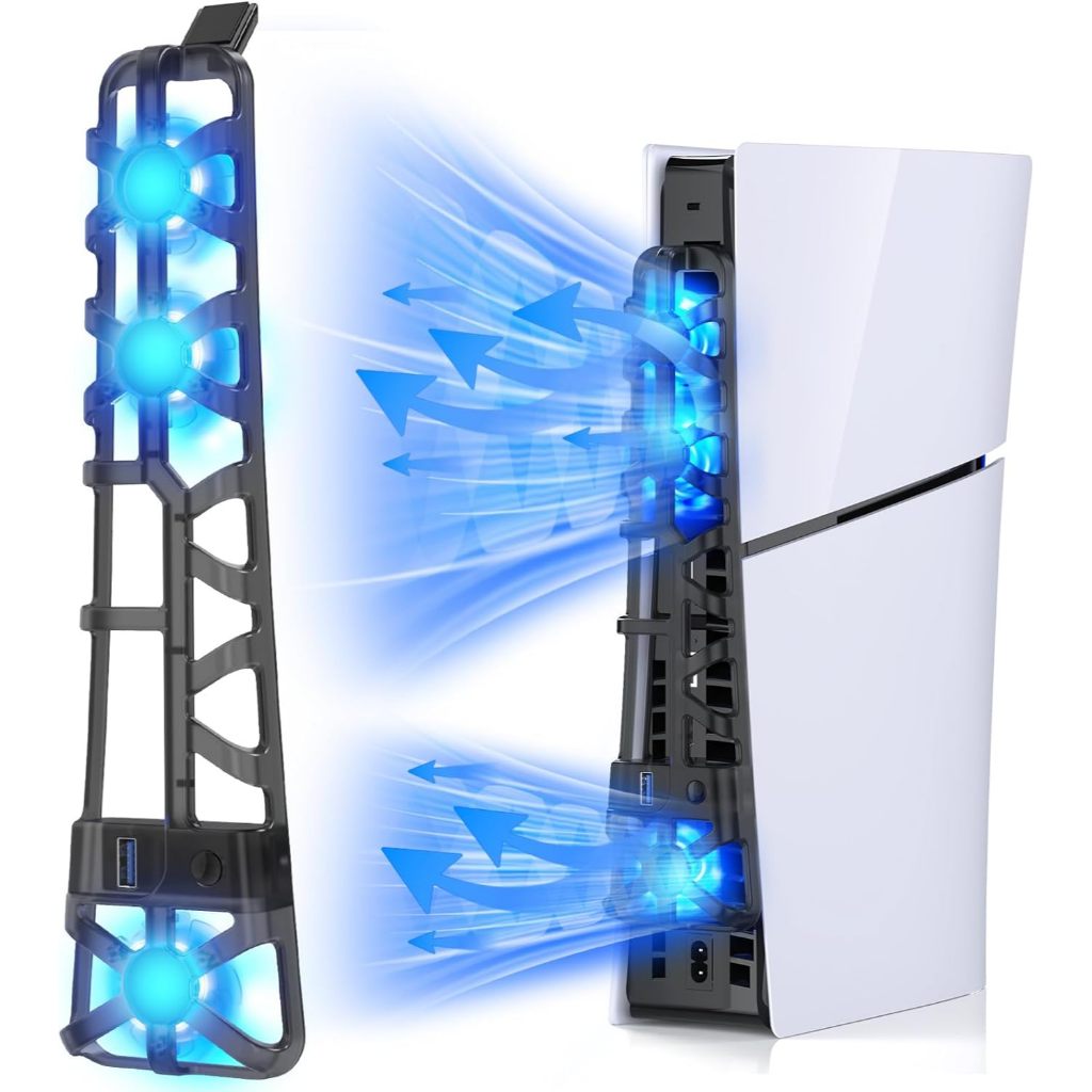 DOBE Ventilador de Refrigeração para Console PS5 Slim, com Função de ...