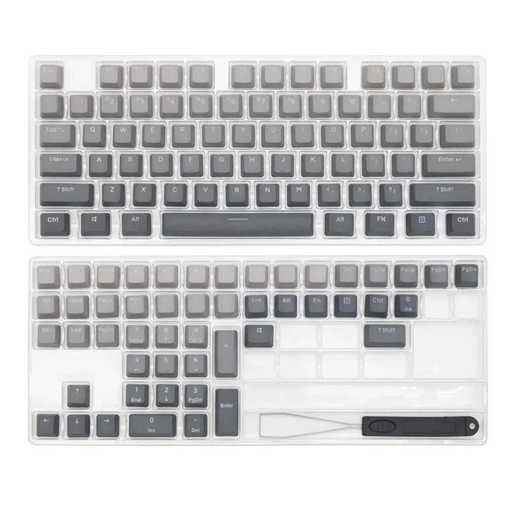 Teclado Cinza MOTE Gradiente Tintura DIP DYE PBT Para 87 TKL 104 BM60 ...