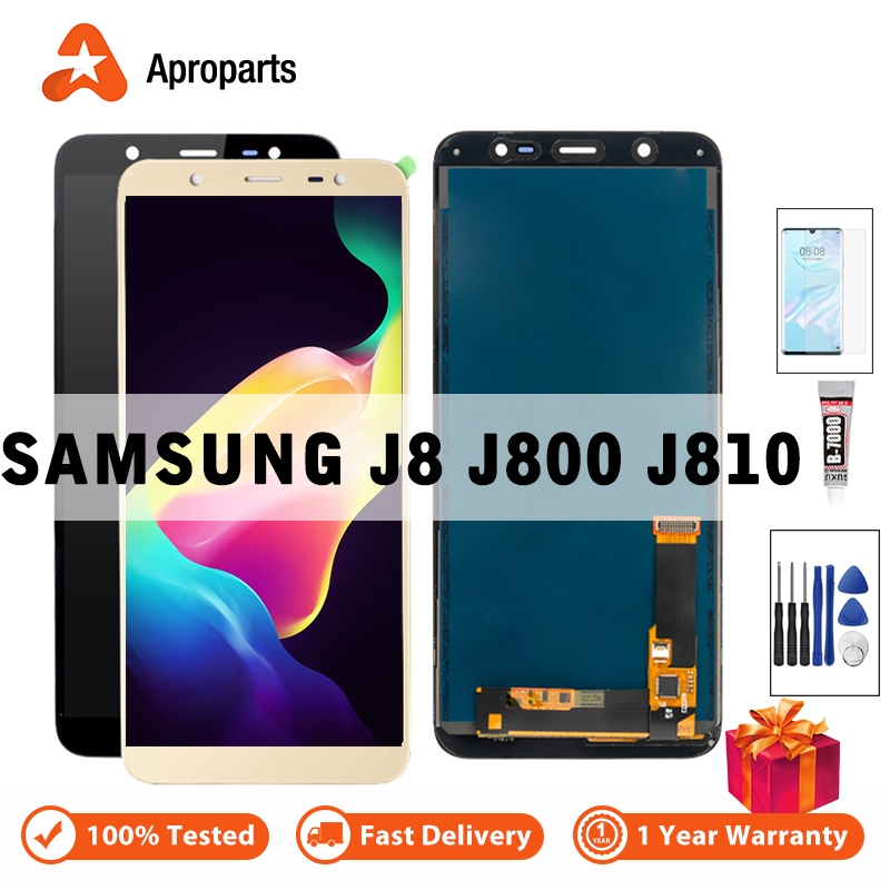 Display LCD Para Samsung Galaxy J8 2018 J810 J800 Tela De Toque Montar ...